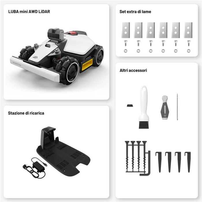 LUBA mini AWD LiDAR Robot tagliaerba | Mammotion IT
